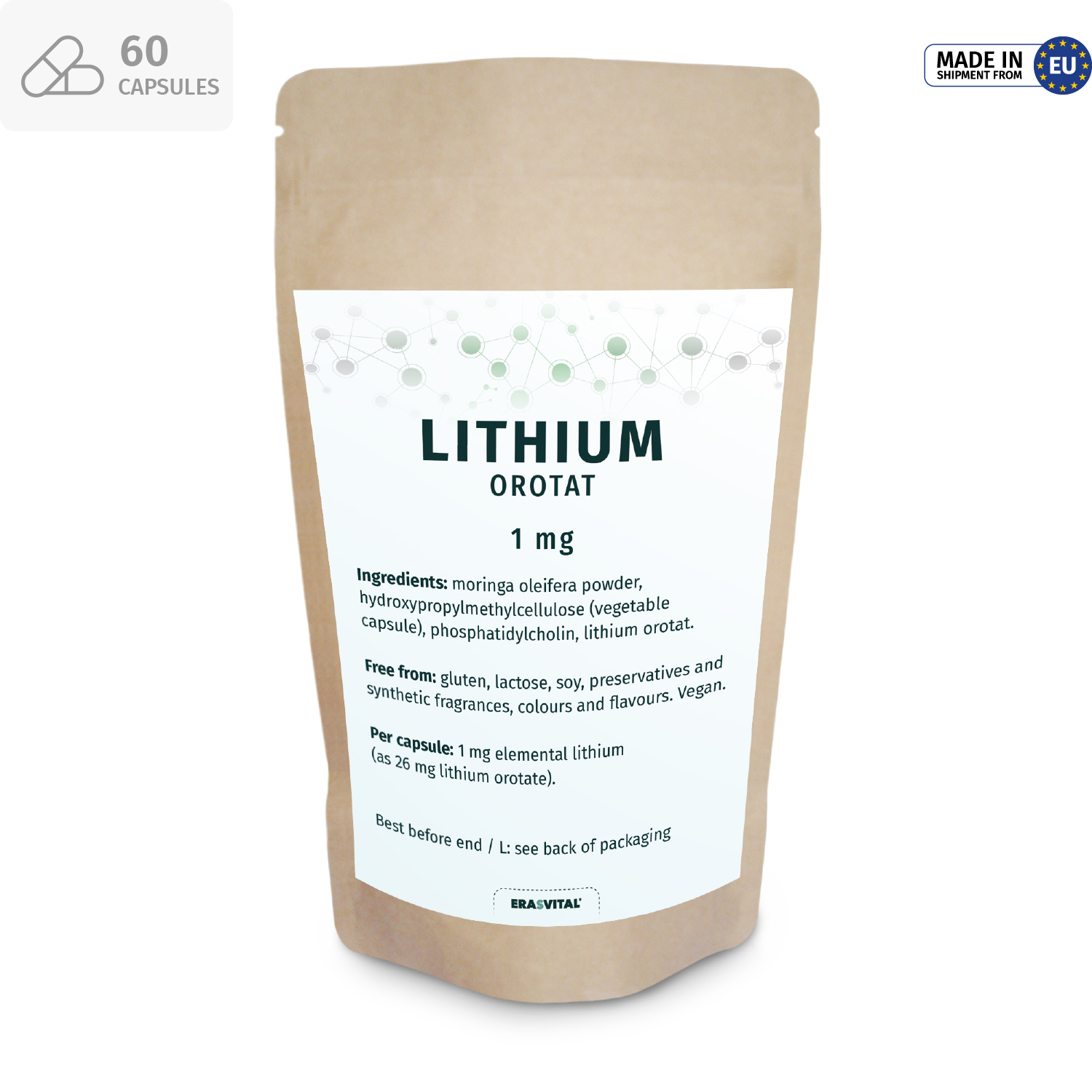 Lithium Orotat Liposomal 1 mg pro Kapsel | ERASVITAL